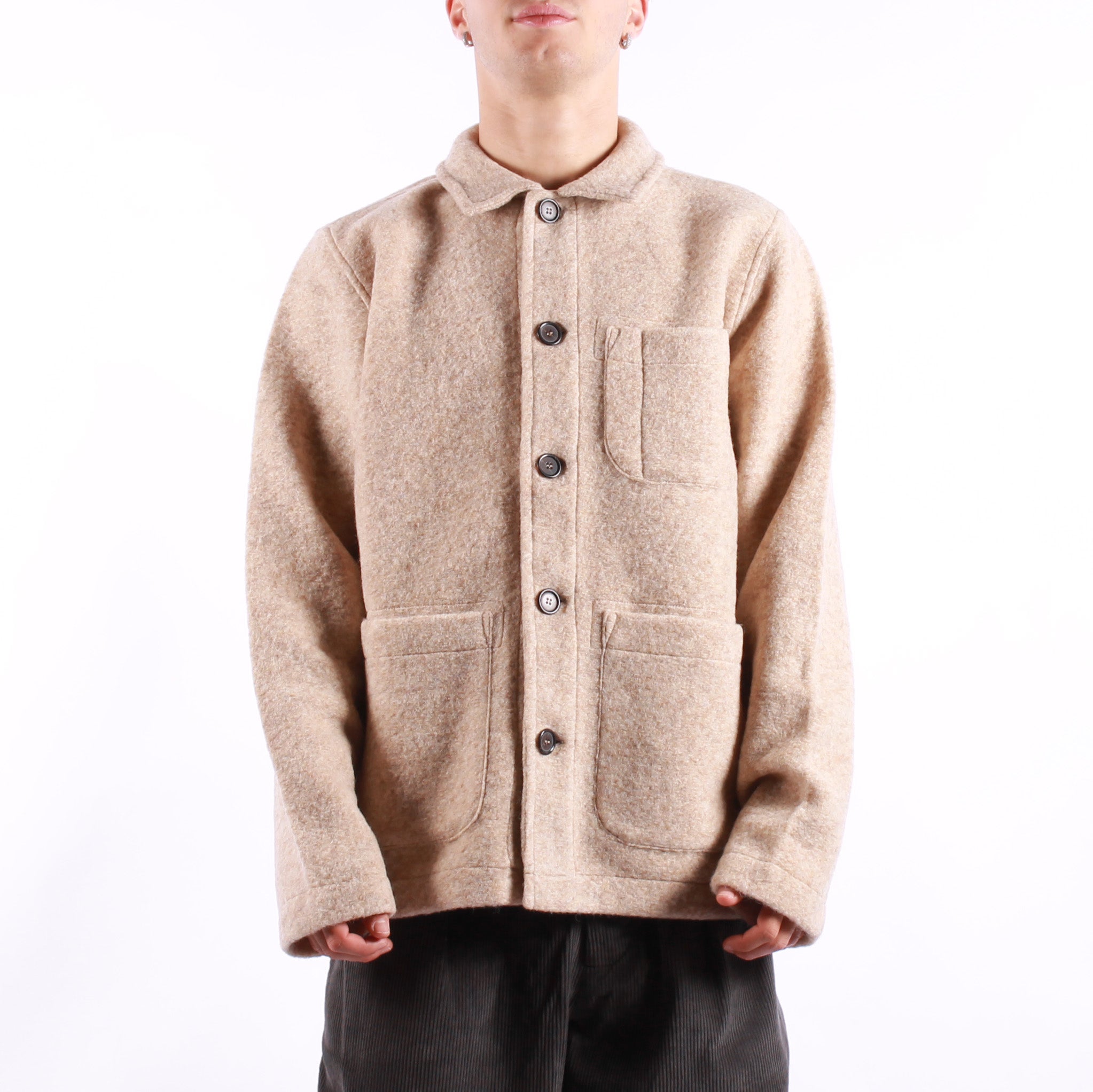 Universal Works - Field Jacket Wool Fleece - Fawn – Beach Break Shop